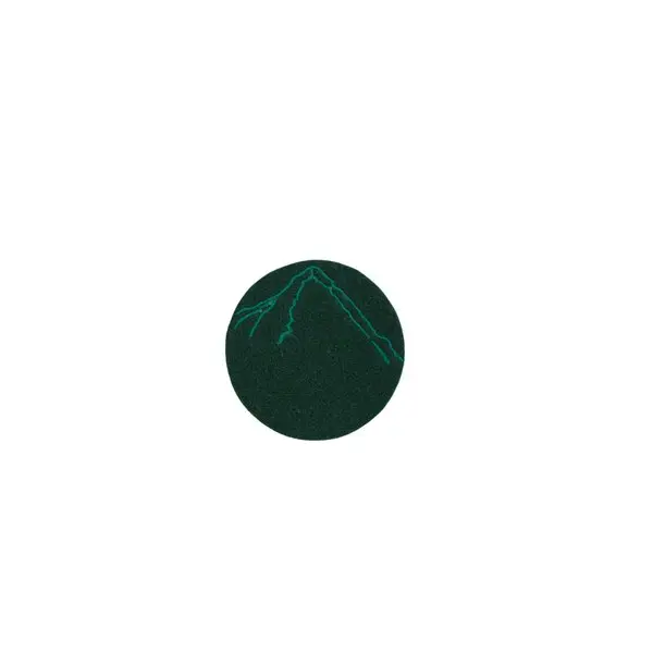 DEDE JOHNSTON Mountain Embroidered Drink Coaster - Green
