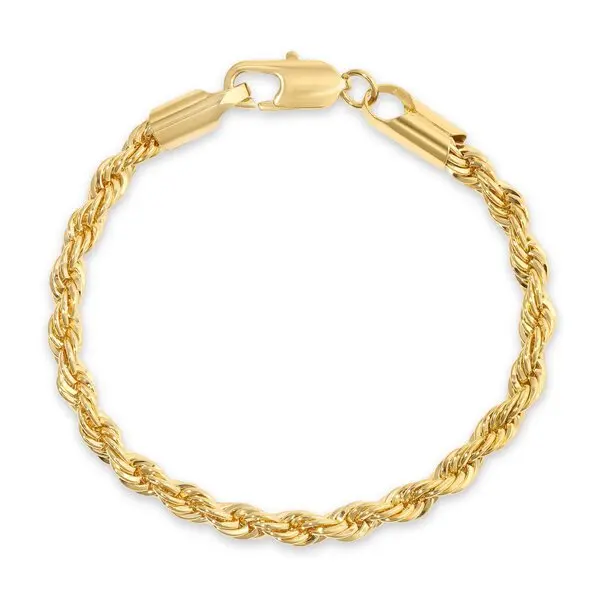 GLAMROCKS JEWELRY Rope Chain Bracelet - Gold