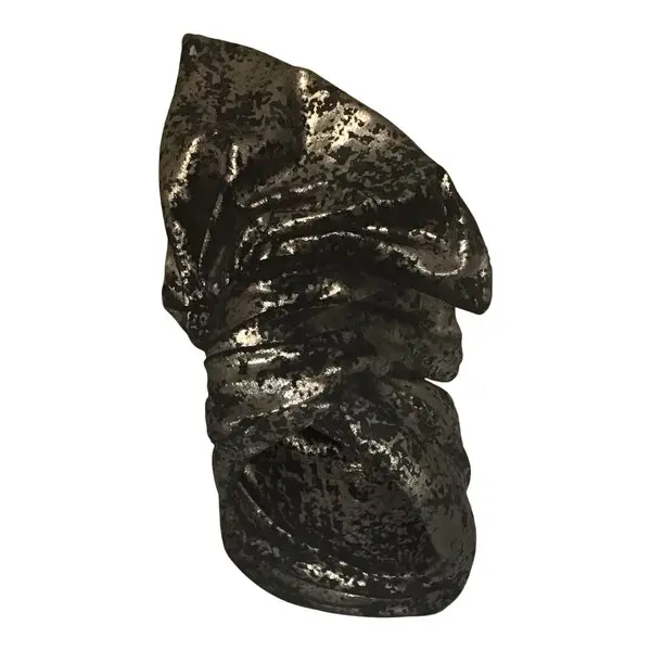 ROMER MILLINERY Metallic Velvet Twist Turban - Black/silver