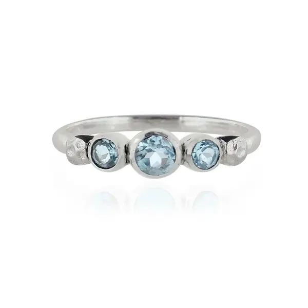 CHARLOTTE'S WEB JEWELLERY Lakshmi Sterling Ring With Blue Topaz - Silver