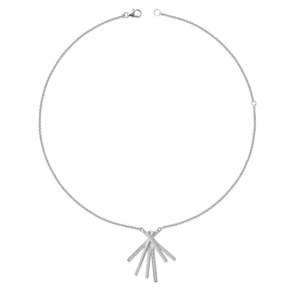LUCY QUARTERMAINE Solid Sterling Fan Key Pendant - Silver
