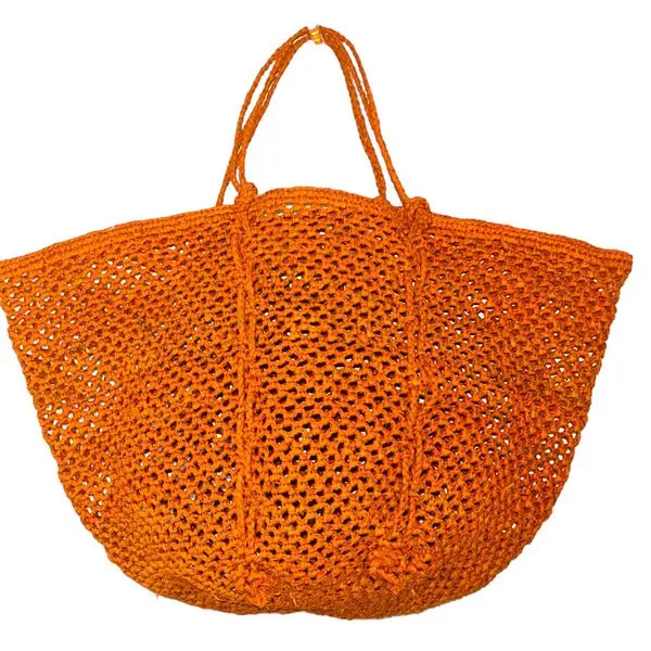 ZANATANY CONCEPTS Sinah Woven Tote Bag - Orange