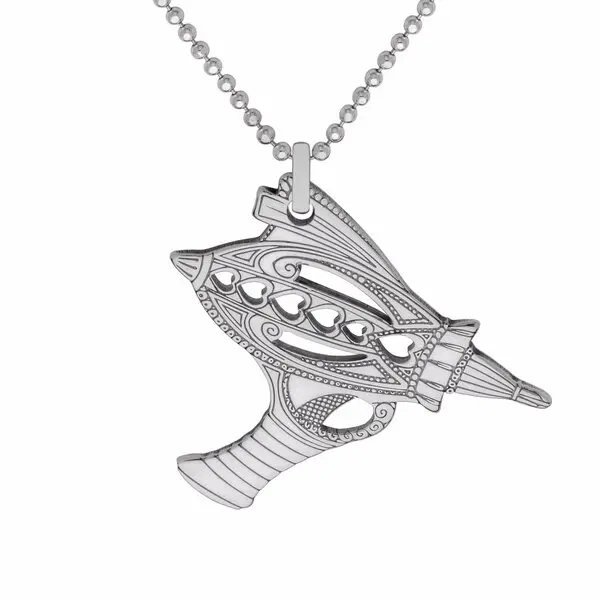 CARTERGORE Medium Ray Gun Pendant Necklace - Silver