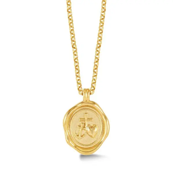 DOWER & HALL Hope Talisman Vermeil Necklace - Gold