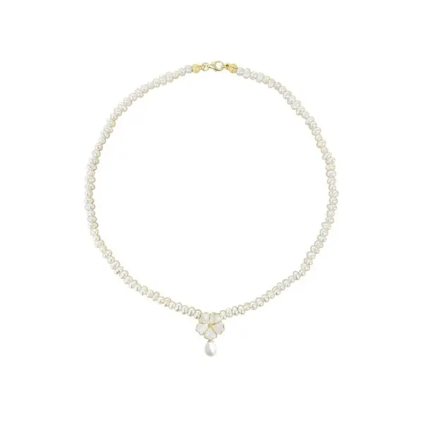 ALEGORIA JEWELLERY Bavella Pearl Choker - White/gold