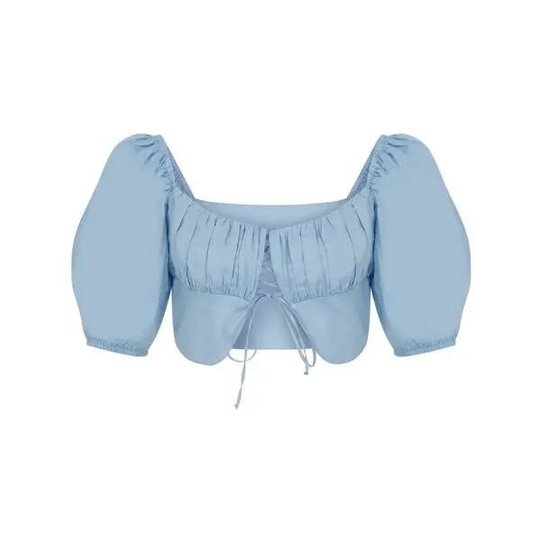 NAZLI CEREN Grace Top - Blue