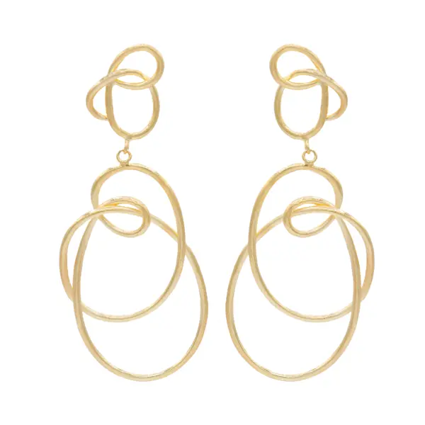 MARCIA MORAN Aster Knot Earrings - Gold
