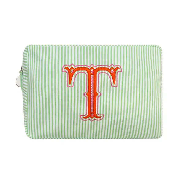 LILLY LOVES Monogrammed Makeup Bag - Green
