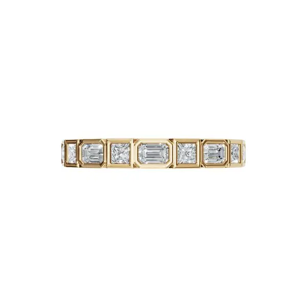 AYA FINE JEWELRY 0.60 Ct Emerald & Princess Diamond 14k Gold Ring - White/rose Gold/yellow