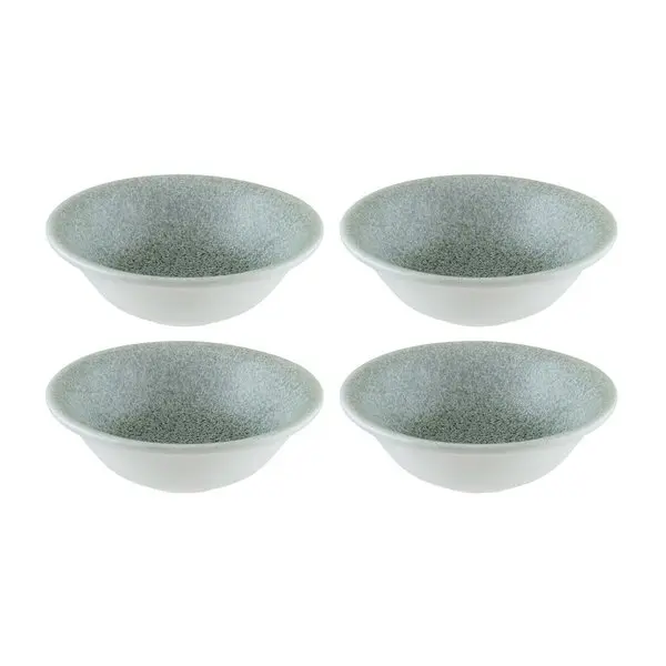 Turgla Home Luca Ocean Matte Round Porcelain Bowl Set Of Four - Blue