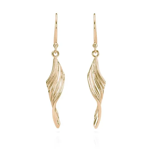 AUGUSTINE JEWELS Curved Shell Drop Earrings - Gold