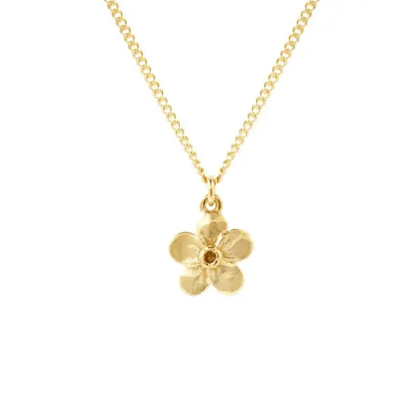 LEE RENEE Forget Me Not Flower Necklace - Gold
