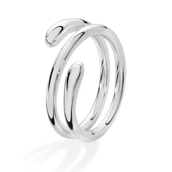 LUCY QUARTERMAINE Sterling Coil Drop Adjustable Ring - Silver