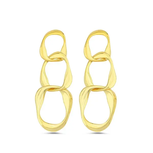 Mishka Aura Chain Dangle Earrings - Gold