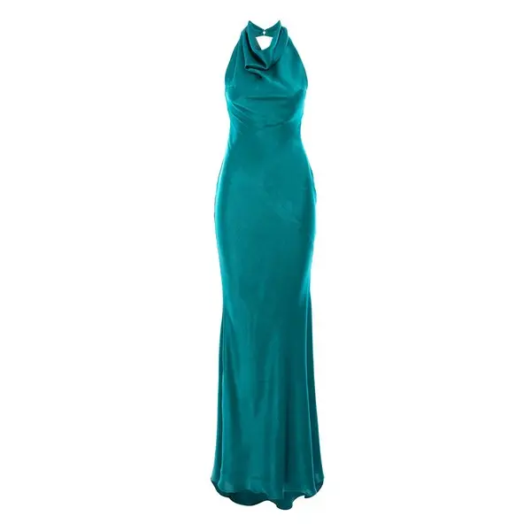 ROSERRY Capri Satin Maxi Dress - Green