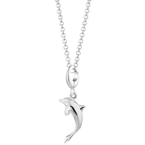 LILY CHARMED Sterling Dolphin Charm Pendant Necklace - Silver