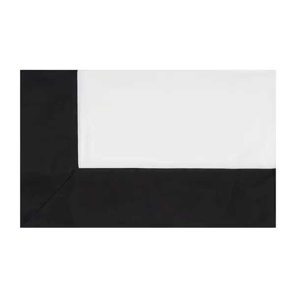 KM HOME COLLECTION White / Black Soho Cotton Tablecloth - White/black