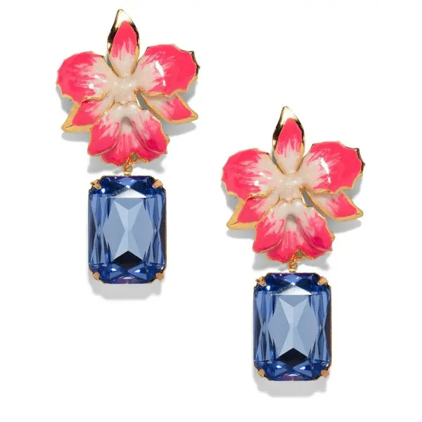THE PINK REEF Vanilla Orchid Drop Earrings - Pink