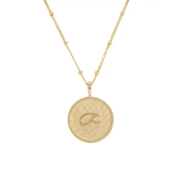 CLAIRE HILL DESIGNS Coin Pendant Necklace - Gold