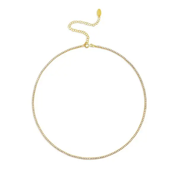 SHYMI Thin Tennis Necklace - Gold
