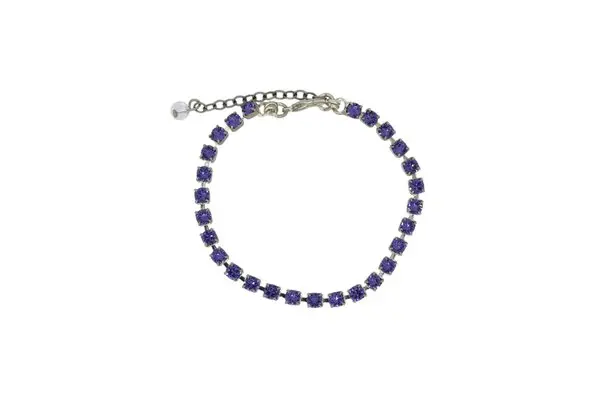 VICKISARGE Tennis Bracelet In Platinum - Purple
