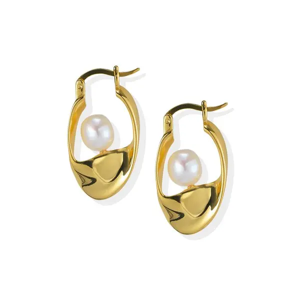 LAIT & LUNE Talise Hoop Earrings - Gold