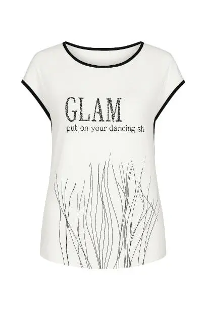 CONQUISTA Sleeveless Foil Printed Top