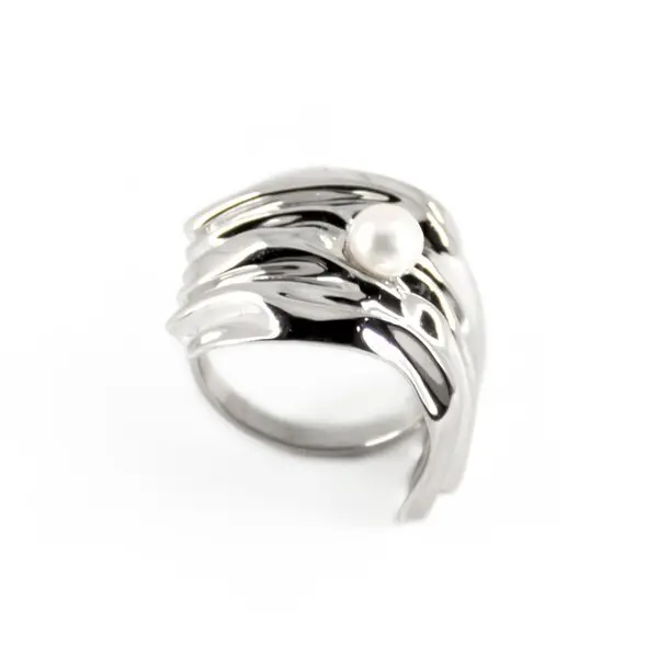 PLAITLY Cambré Cocktail Ring - Silver