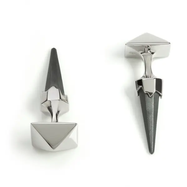 KASUN Onyx Tip Cufflinks - Silver