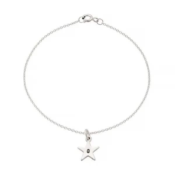 POSH TOTTY DESIGNS Sterling Initial Star Charm Bracelet - Silver