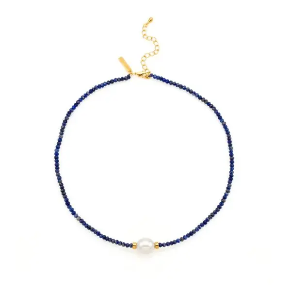 JAREDJAMIN Rowan Lapis Lazuli And Pearl Necklace - Blue