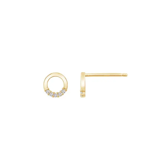 DIAMONBLISS Marilyn Monroe Circle Stud Earrings - Gold