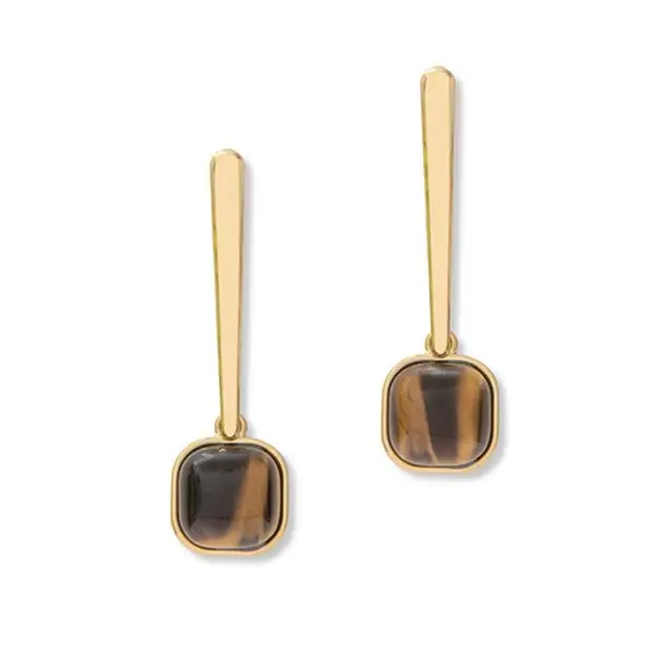 A WEATHERED PENNY Gold-plated Bruna Stud Earrings - Gold/brown