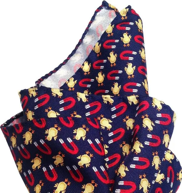 LAZYJACK PRESS Chick Magnet Pocket Square - Blue