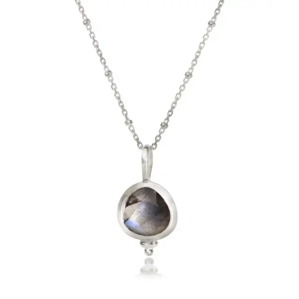 THE JEWELLERY STORE LONDON Silver And Labradorite Necklace - Silver/green