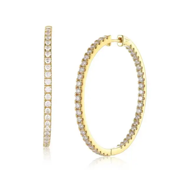 LIONESS BY TF Mira Full Hoop Earrings - Gold