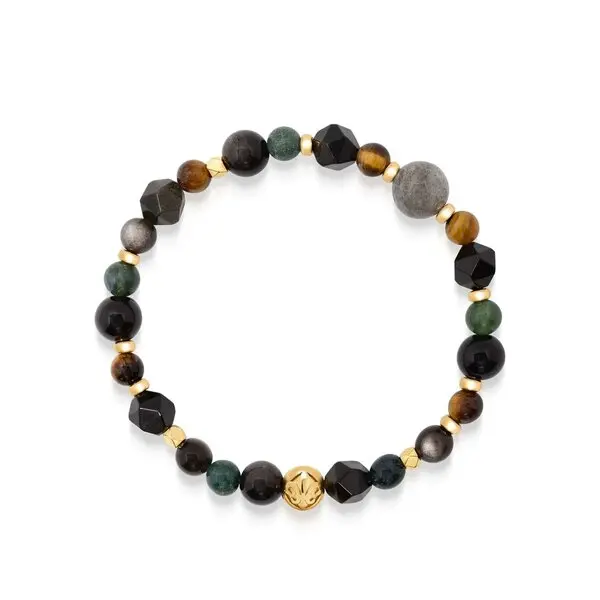 NIALAYA JEWELRY Tiger Eye Spiritual Power Bead Bracelet - Yellow