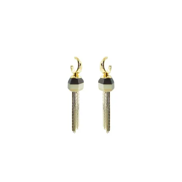 GISSA BICALHO Acrylic Fringe Earrings - Yellow