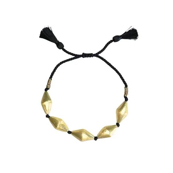 RIZE Gold Plated Dholki Bracelet - Gold/black