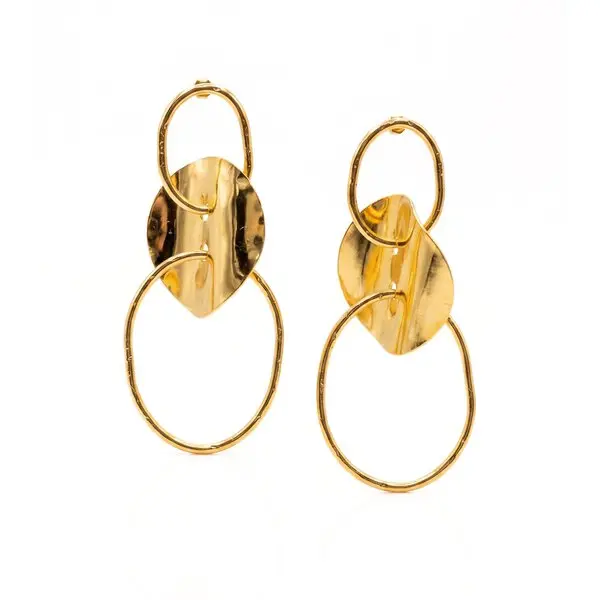 JAREDJAMIN Viviane Post Drop Earrings - Gold