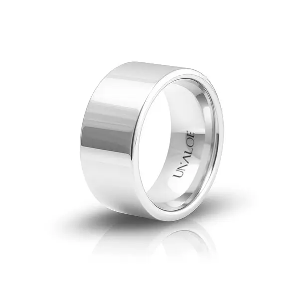 UNALOE Wide French Style Band - Silver