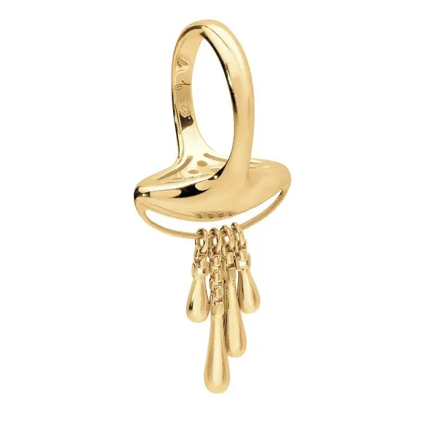 LUCY QUARTERMAINE Together Drop Ring Vermeil - Gold