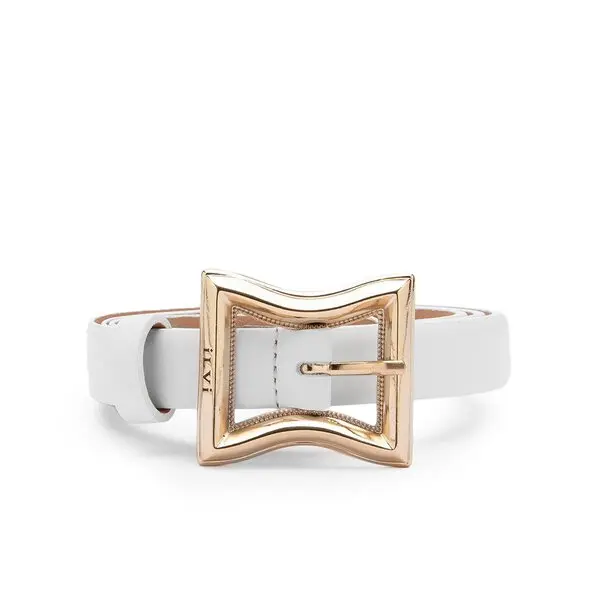 ILVI Fidelya Leather Belt - White