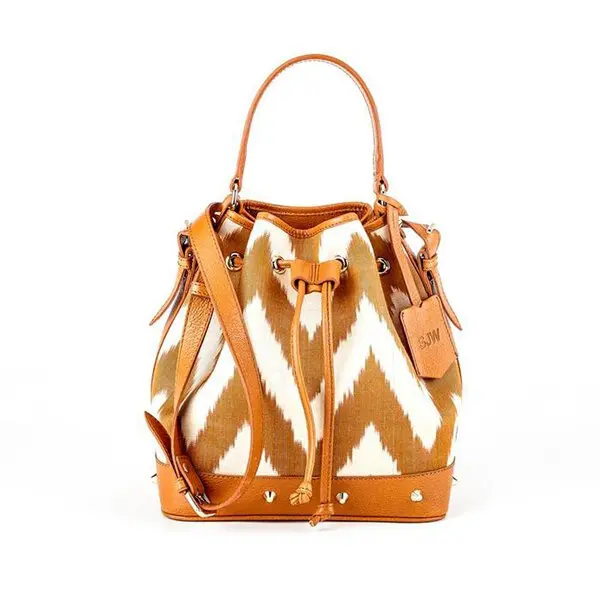SJW BAGS LONDON Primrose Ikat Bucket Bag