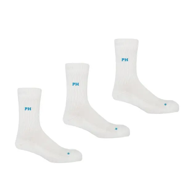 PEPER HAROW - MADE IN ENGLAND Three-pack Sport Socks - White