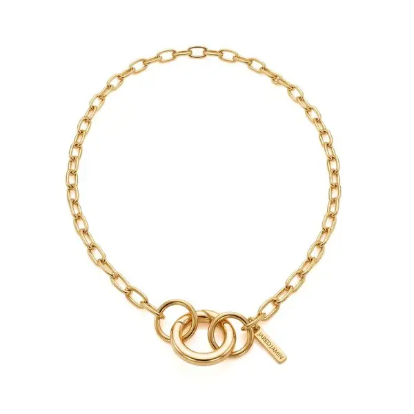 JAREDJAMIN Chain Reaction Connector Necklace - Gold