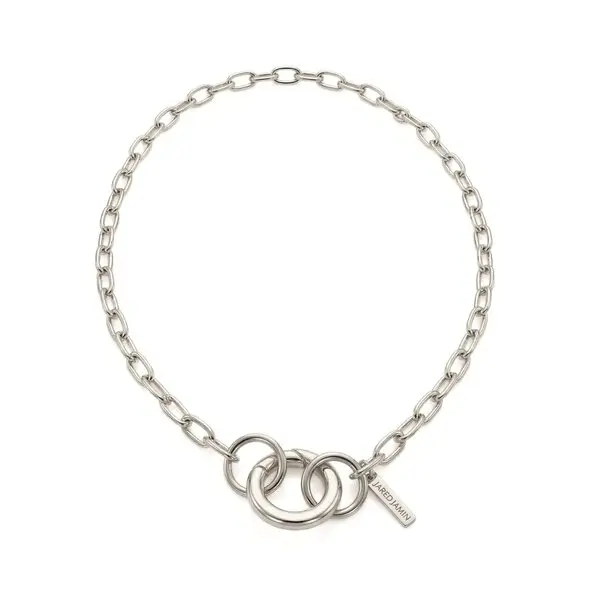 JAREDJAMIN Chain Reaction Connector Necklace - Silver