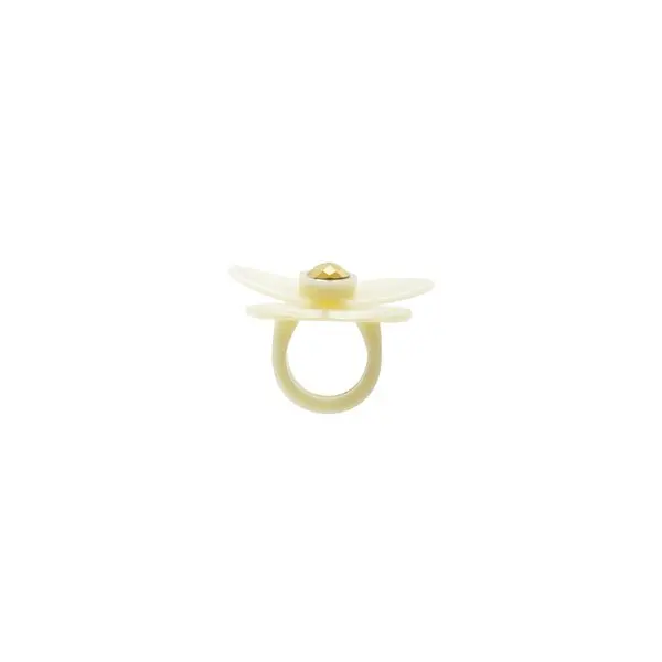 GISSA BICALHO Orchid Acrylic Ring - Purple/white