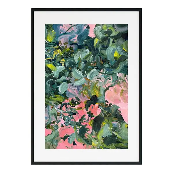 Jessica Slack Studio Bejewelled Petals Abstract Floral Print - Green