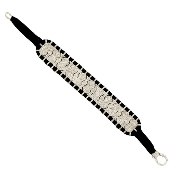 ARTISAN Diamond Silk Bracelet In Sterling Silver - White/black